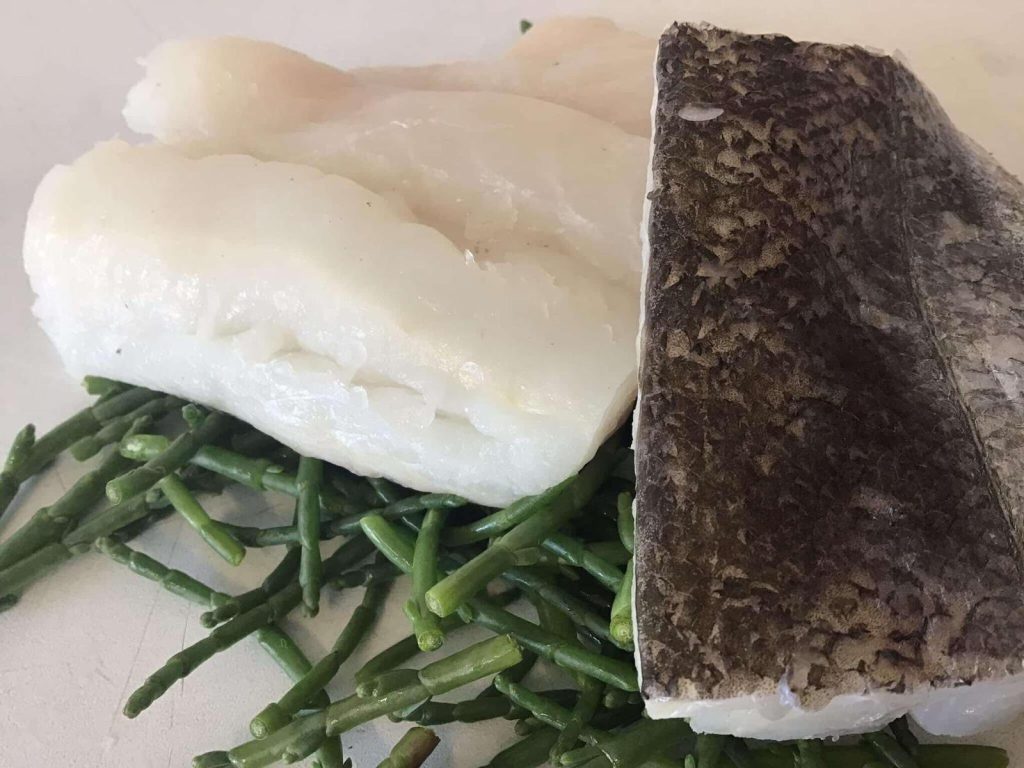 Hake skin on fillets x 2, 300g | W Stevenson & Sons Ltd